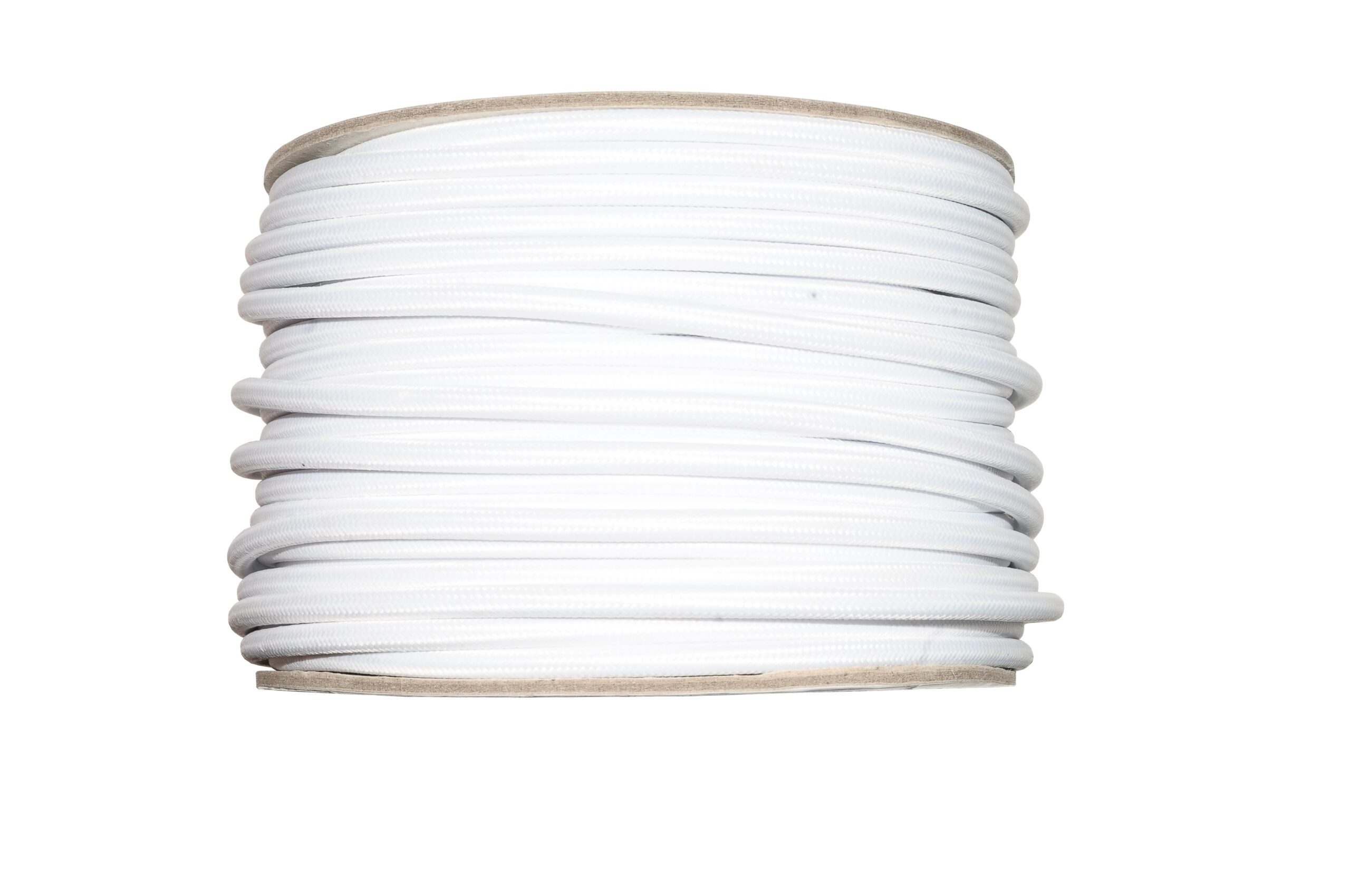 Fabric cable round (25M) 3x0,75mm², white - Nordesign
