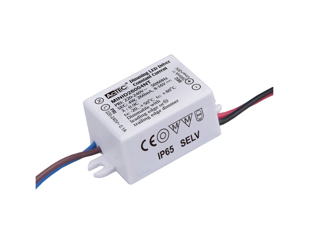 AcTEC LED driver 4W (3-6V/700mA) - PHASE CUT dimmable - Nordesign