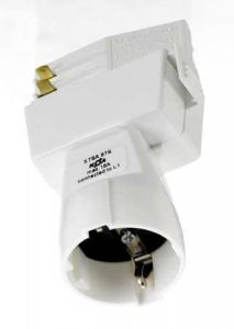 Global Trac Pro Schuko adapter, traffic white (RAL9016) - Nordesign
